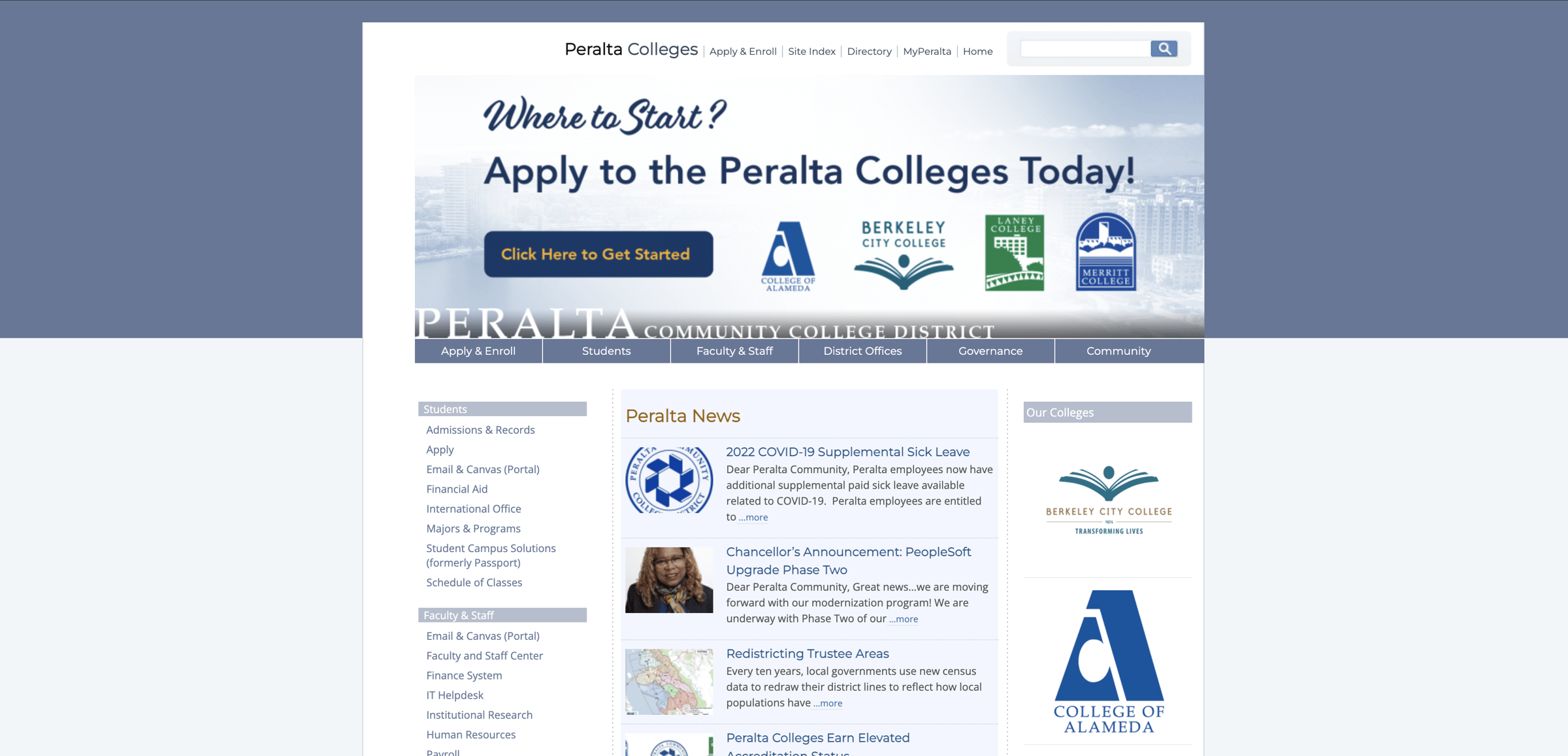 The New Peralta Website