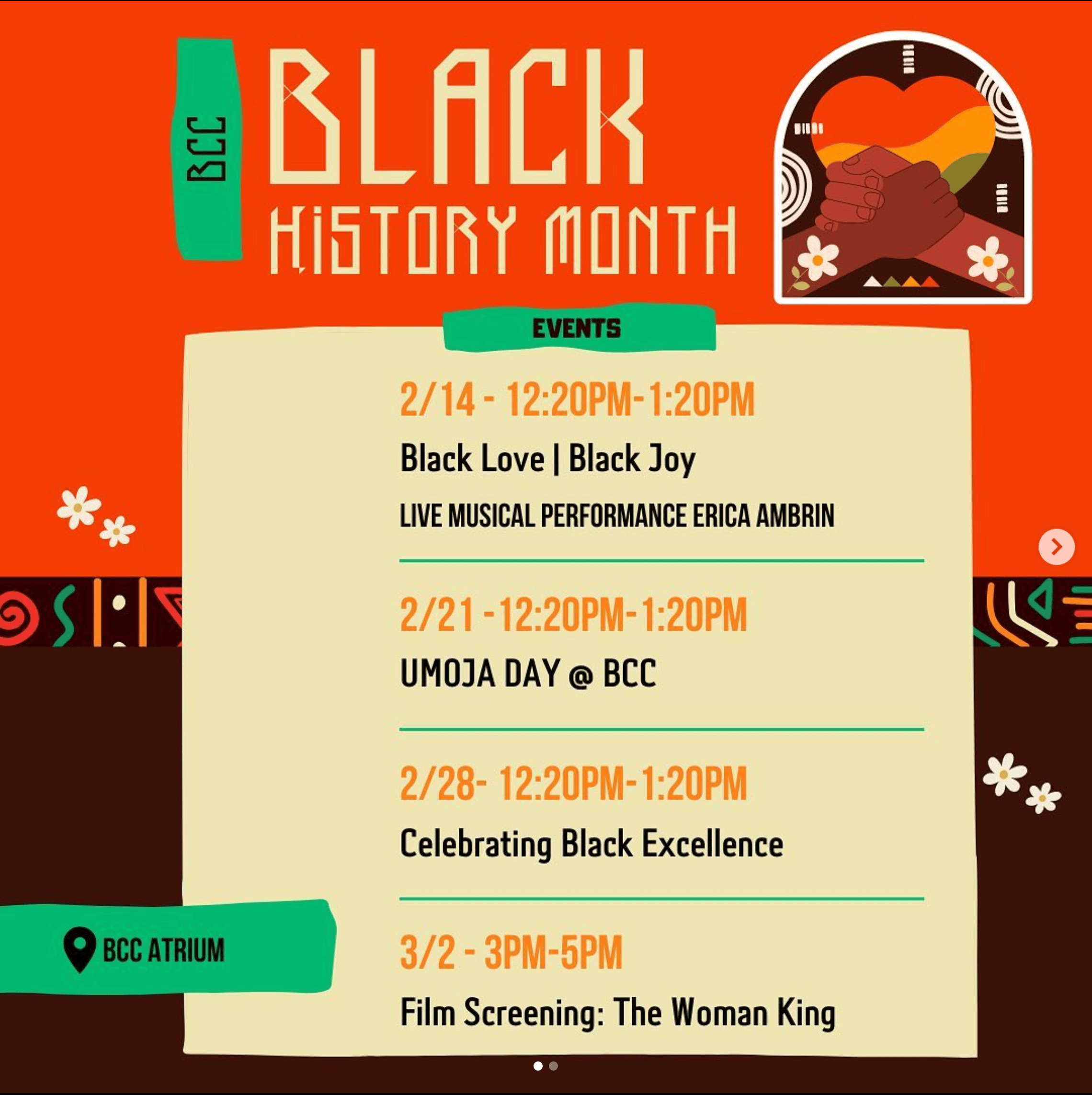 BCC Black History Month Events