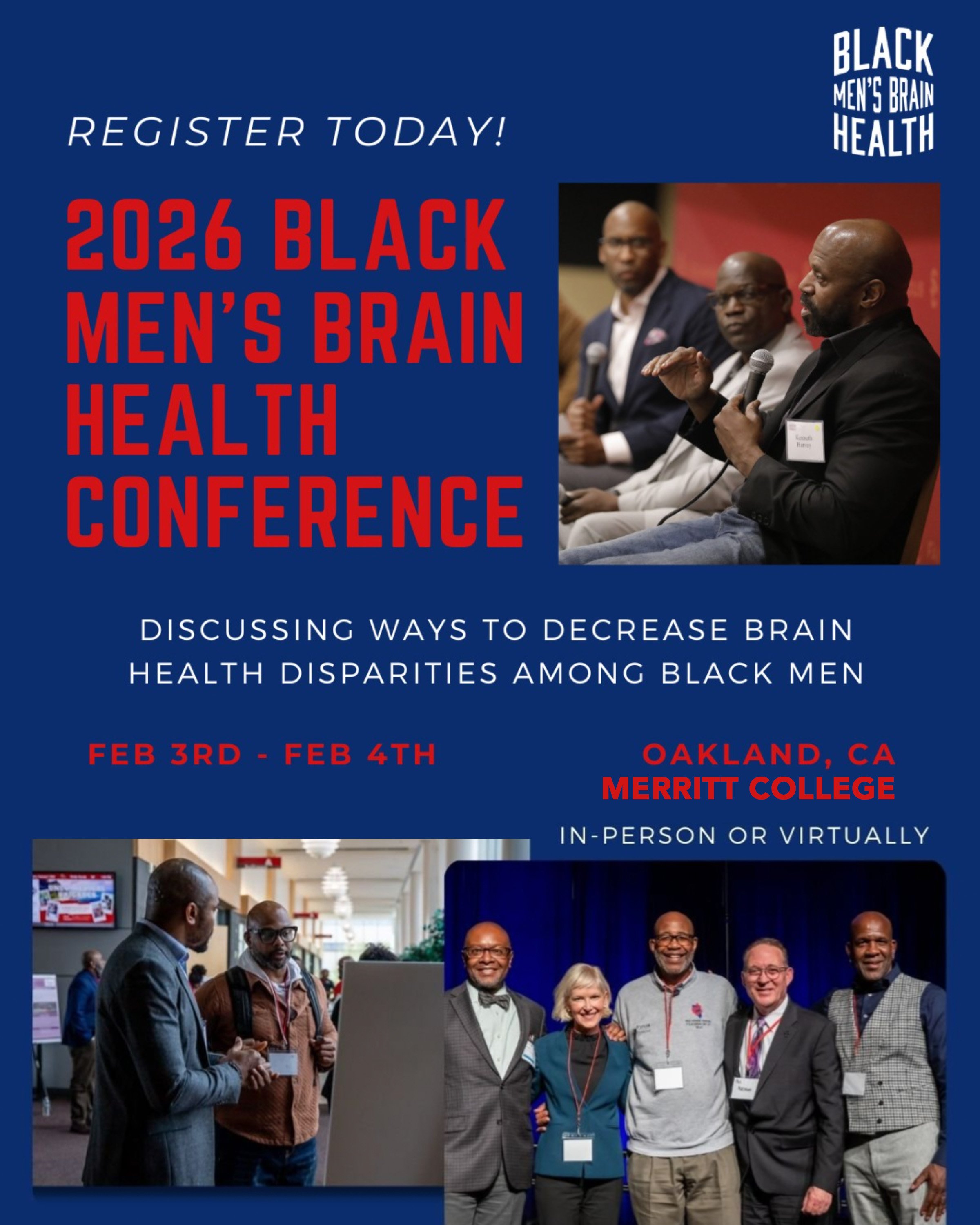 Black Men's Brain Health Conference @ Merritt College, Feb 3 - 4, Free