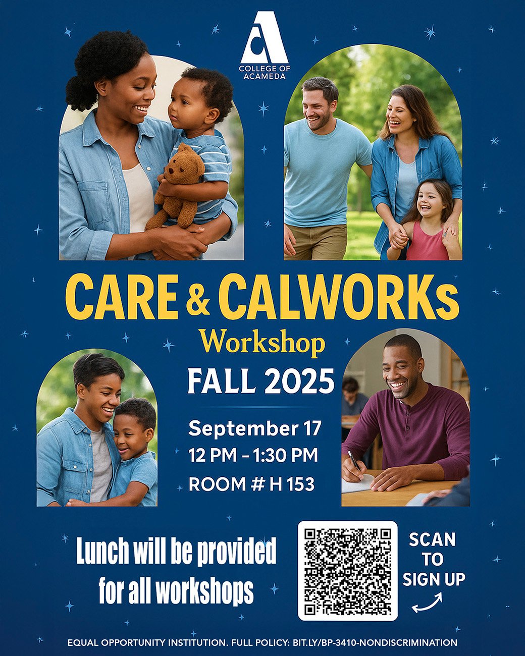 CARE & CalWORKs Workshop @ CoA, 9/17 @ 12pm