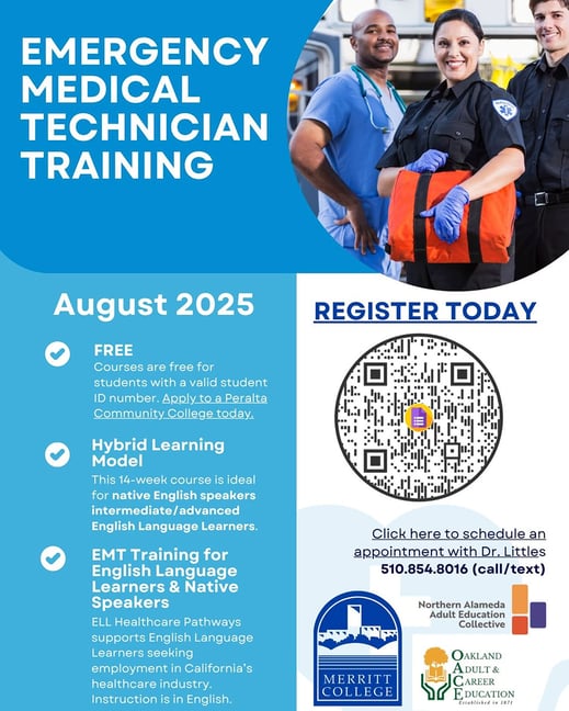 FREE EMT Training with Merritt College - AUGUST 2025