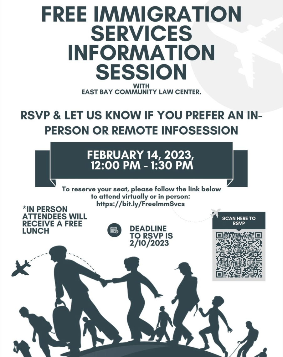 Free Immigration Services Information Session, 2/14 @ 12pm