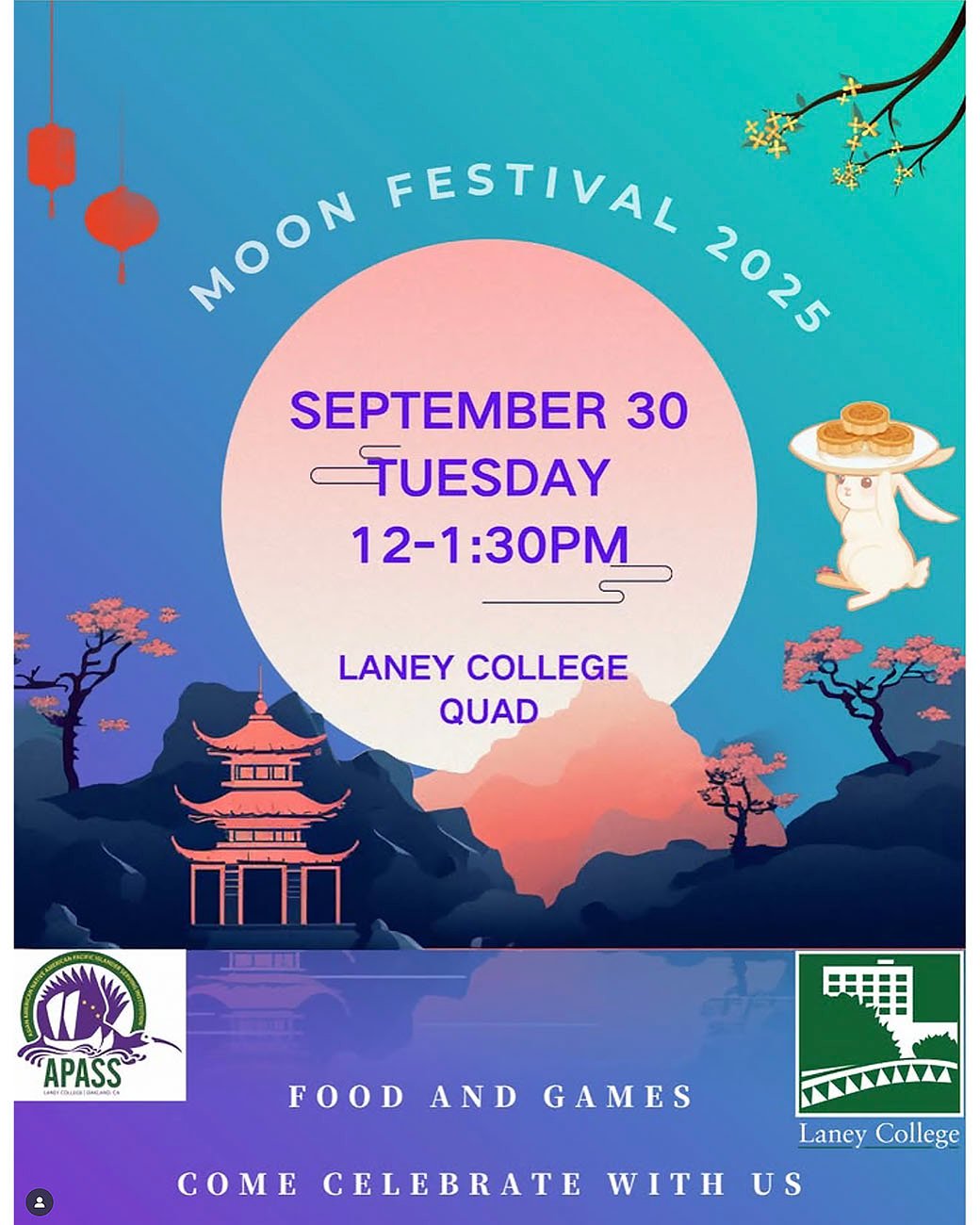 Celebrate the Moon Festival @ Laney College - 9/30, 12pm